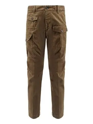 Dsquared2 Cotton Cargo Trousers - Green