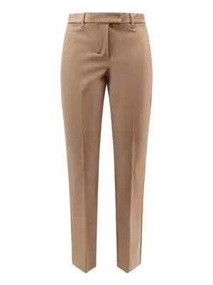Max Mara Umanita Cotton-blend Trousers - Brown