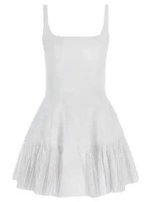 GIOVANNI BEDIN Pleated Mini Dress - White