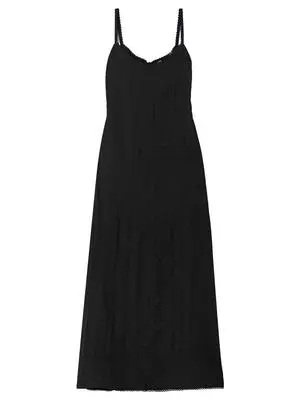 Proenza Schouler White Label Evelyn Tie-back Crinkled-voile Maxi Dress - Black