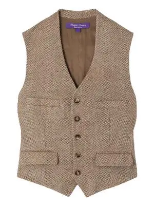 Ralph Lauren Holland Linen-tweed Vest - Neutrals