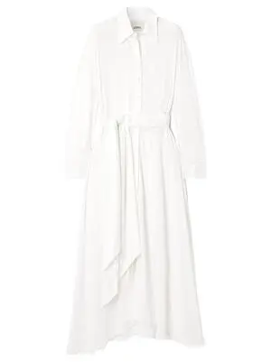 Isabel Marant Samantha Belted Midi Shirt Dress - White
