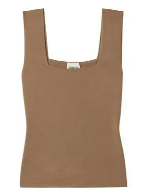 Khaite Sani Knitted Tank Brown