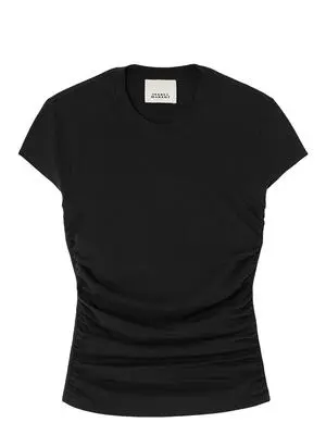 Isabel Marant Maelie Cotton-jersey T-shirt - Black