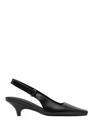 ST AGNI Utility Slingback Kitten Heels - Black