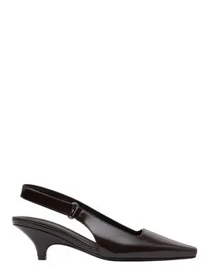 ST AGNI Utility Slingback Heels - Coffee