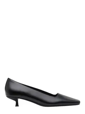 ST AGNI Square Toe Kitten Heel Pumps - Black