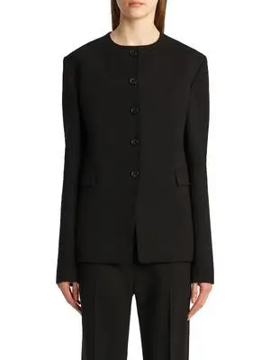 Khaite Jameson Stretch Crepe Jacket - Black