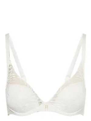 Chantelle Legend Plunge T-shirt Lace Bra - Milk