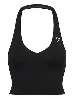 GYMSHARK Vital Seamless Halterneck Tank Top - Black