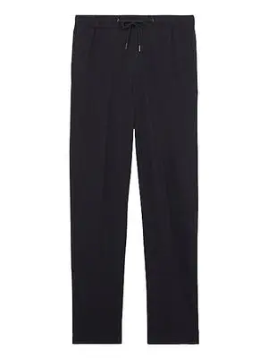 REISS Slim-fit Straight-leg Stretch-jersey Trousers - Navy