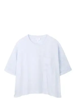 THE WHITE COMPANY Oversized-Fit Linen T-Shirt Linen Blue