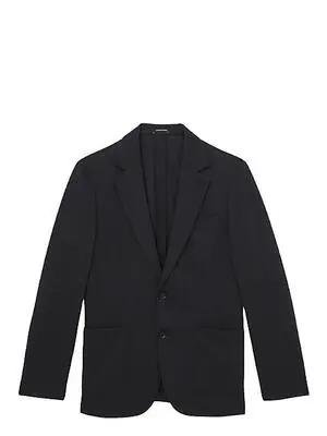 REISS Gerrard Notched-lapel Slim-fit Stretch-jersey Blazer - Navy