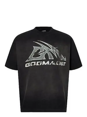 GODMADE Core Graphic-print Cotton T-shirt - Black