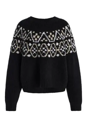 NILI LOTAN Chrissy Fair Isle Cashmere Sweater