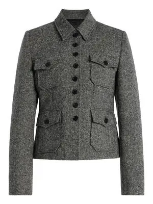 NILI LOTAN NILI LOTAN Jamison Donegal Wool Jacket Black