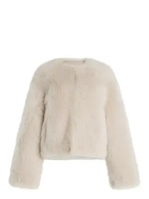 NILI LOTAN Elan Shearling Jacket - Ivory
