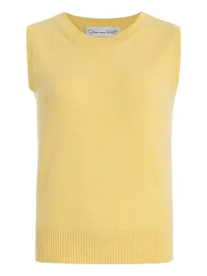 OSCAR DE LA RENTA Sleeveless Wool Sweater