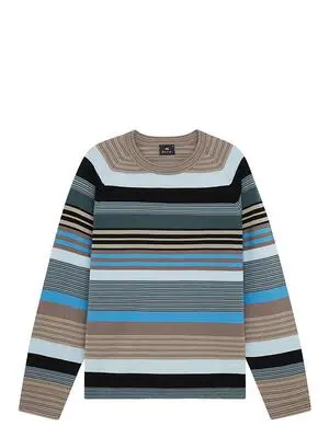 Paul Smith Striped Wool Sweater - Taupe