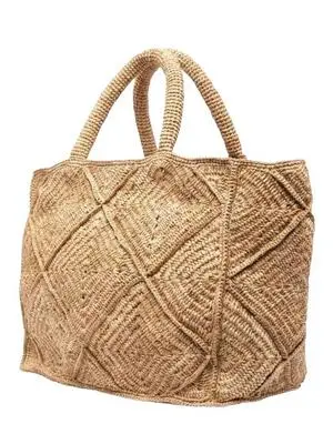 ZANATANY CONCEPTS Nico Raffia Tote Bag Beige