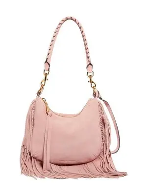 AIMEE Kane Convertible Leather Shoulder Bag - Peachy