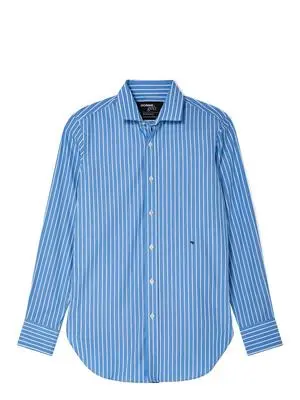 HOMMEGIRLS Classic Stripe Shirt - Blue White Stripe