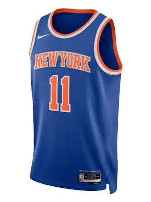 Nike X Nba New York Knicks Jalen Brunson Icon Edition Swingman Jersey - Blue