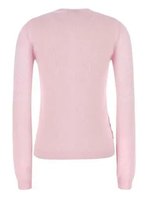 Miu Miu Cashmere Knit Top - Alabastro