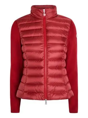 Moncler Quilted Wool-blend Jacket - Red