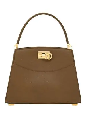 FERRAGAMO Studio Box Bag Brown