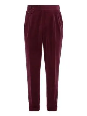 Brunello Cucinelli Trousers With Double Pleats And Tabs - Amaranth