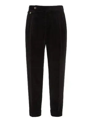 Brunello Cucinelli Trousers With Double Pleats And Tabs - Black