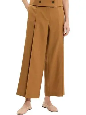 THEORY City Pleated High-Waisted Wide-Leg Trousers