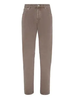 Brunello Cucinelli Leisure Fit Five-pocket Trousers - Dove Grey