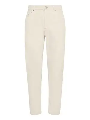 Brunello Cucinelli Leisure Fit Five-pocket Trousers - Panama