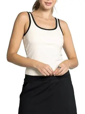 THREAD & SUPPLY Rib Tank Top - Vanilla Black