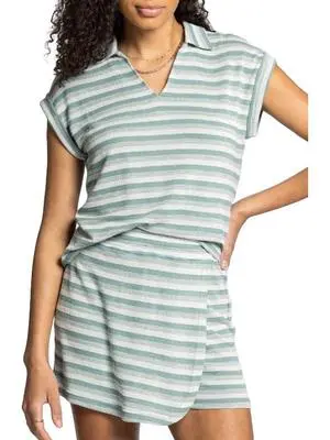 THREAD & SUPPLY Yori Stripe T-shirt - Jade White