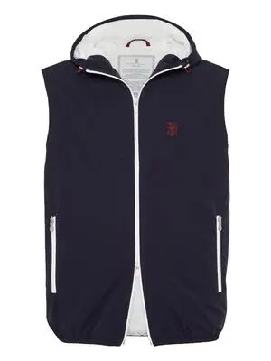 Brunello Cucinelli Nylon Vest With Thermore® Padding - Navy Blue