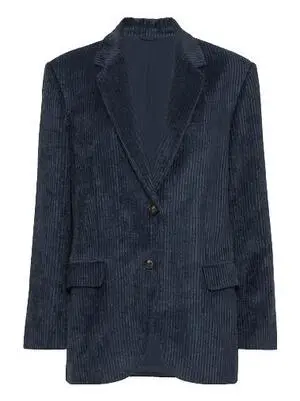 Brunello Cucinelli Corduroy Blazer - Navy Blue