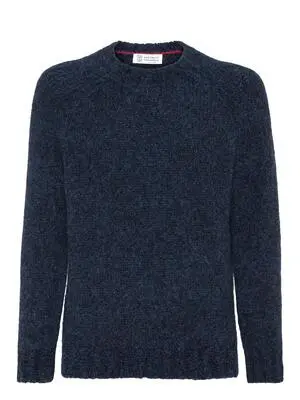 Brunello Cucinelli Flecked Sweater - Navy Blue