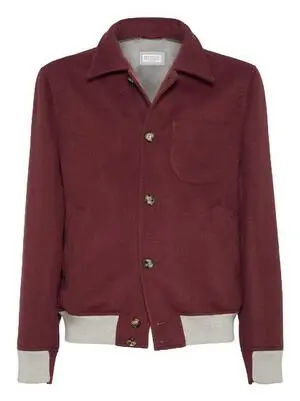 Brunello Cucinelli Shirt-style Bomber Jacket - Burgundy