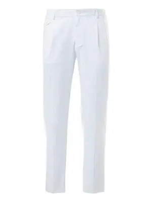 Dolce & Gabbana Cotton Straight Leg Pants - White