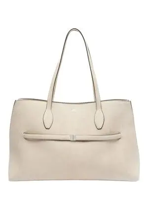 TOTEME Lounge Large Suede Tote Bag - Beige