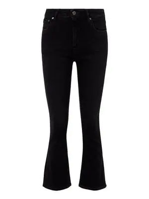 Ag Jodi Cropped Flared Jeans - Black