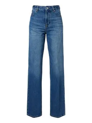 Victoria Beckham High-rise Wide-leg Jeans In Dark Indigo Rinse - Blue