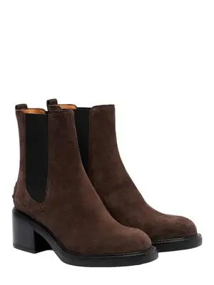 TOD'S 60 Suede Chelsea Boots - Brown