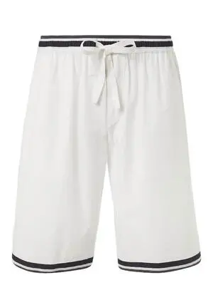 Dolce & Gabbana Majolica Cotton Shorts - White