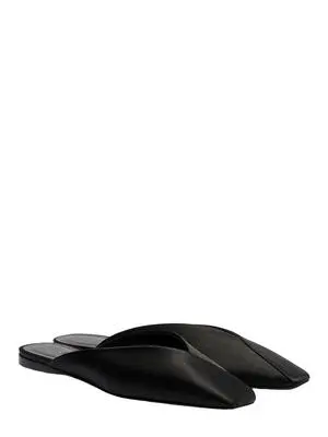 Max Mara Satin Mules - Black