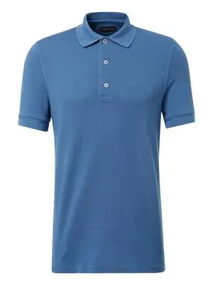 TOM FORD Piqué Polo Shirt - Blue
