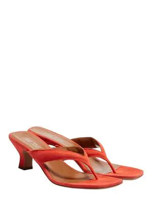 Paris Texas Portofino 55 Suede Thong Sandals - Orange